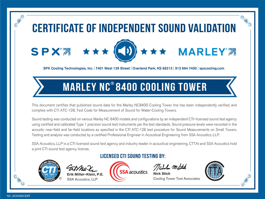 Certifications - SPX Cooling - Europe, Middle East and Africa